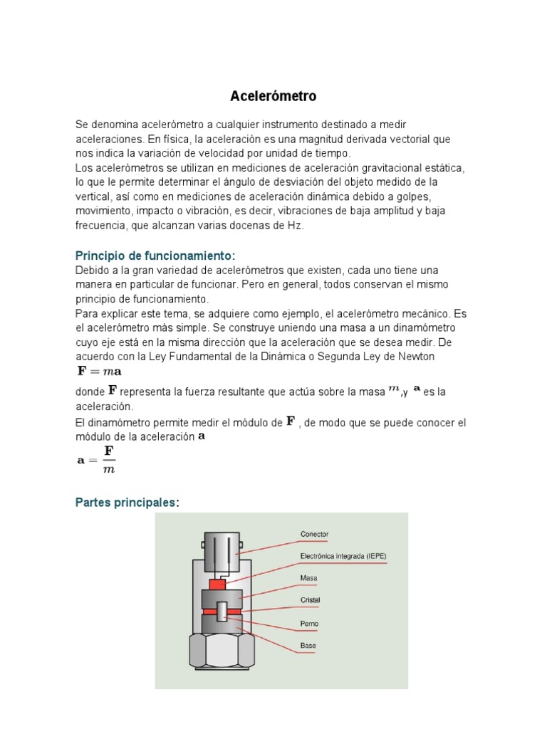 Introducción A Los Acelerómetros - Aeronáutica | PDF | Acelerómetro ...