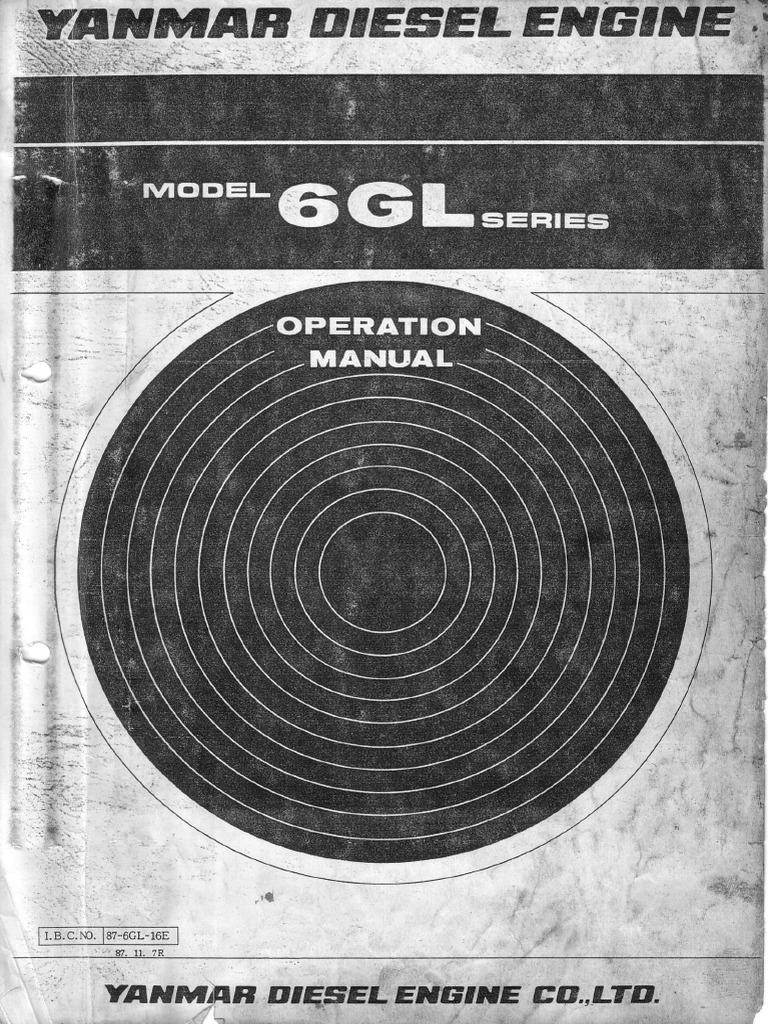 Overview of Yanmar Diesel Engine Manual Covering Operation, Maintenance, and Specifications ...