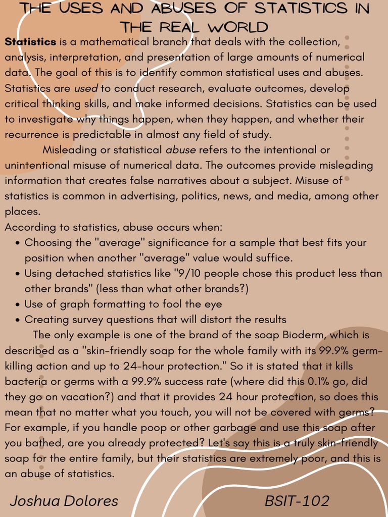 Misuse of Statistics Explained | PDF | Social Science | Self-Improvement