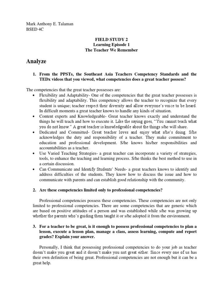 FS2 Ep1 | PDF | Teaching Method | Teachers