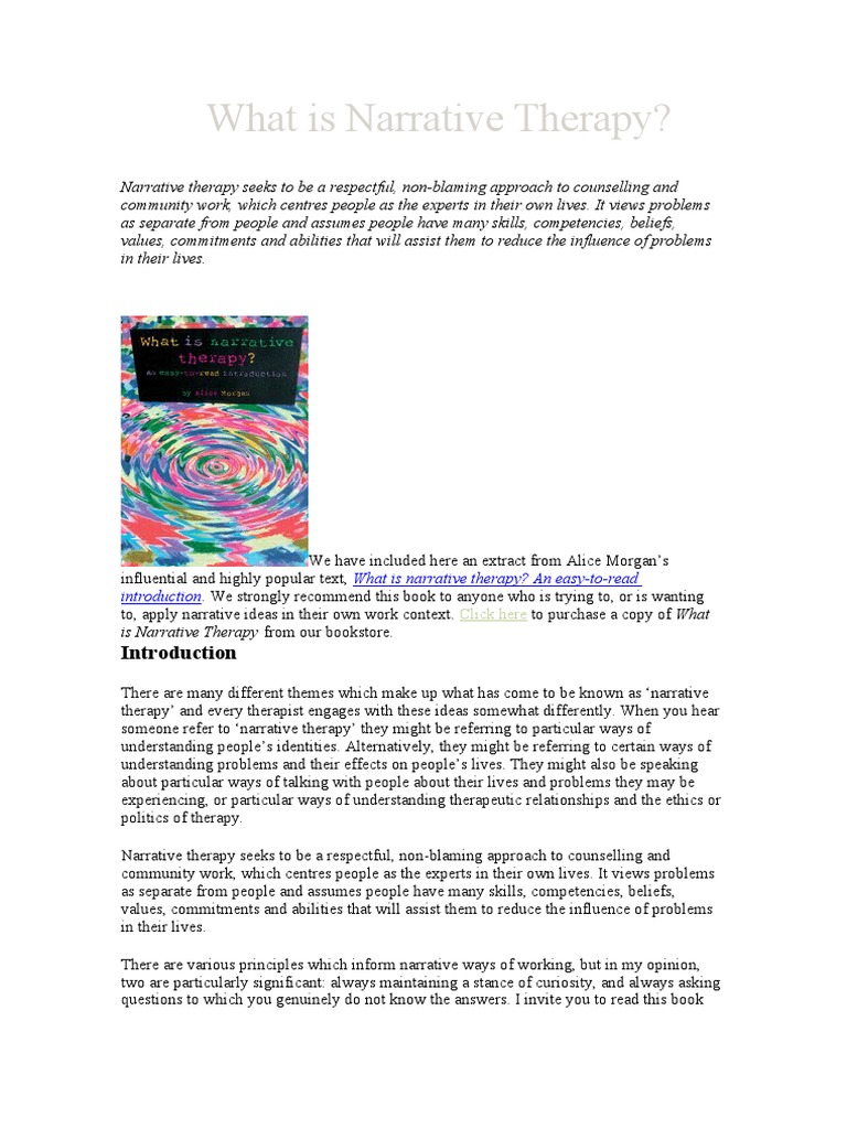 Understanding Narrative Therapy Basics | PDF | Psychotherapy | Narrative