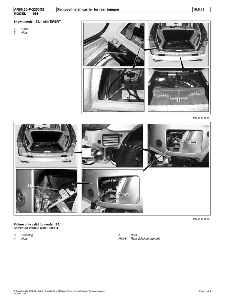 AR88.20-P-2250GZ - Install Carrier For Rear Bumper | PDF | Vehicles ...
