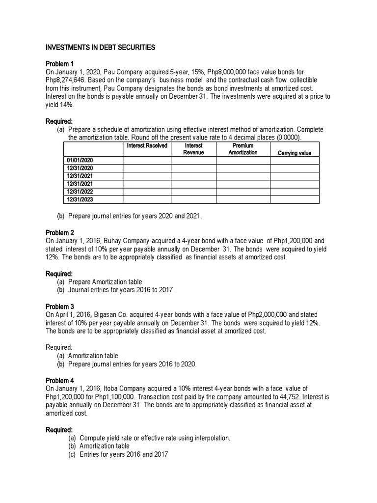 Debt Securities Investment Analysis | PDF | Bonds (Finance) | Debt