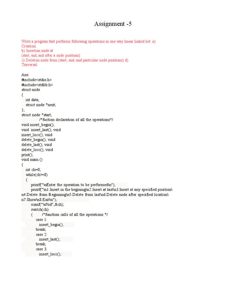 Assignment 5 | PDF | Programming Paradigms | Information Technology ... Assignment 5 | PDF | Programming Paradigms | Information Technology ...