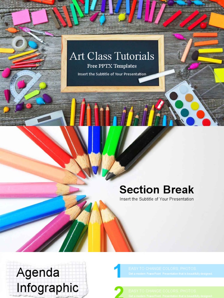 Art Class Tutorials Presentation PowerPoint Templates | PDF | Page ...