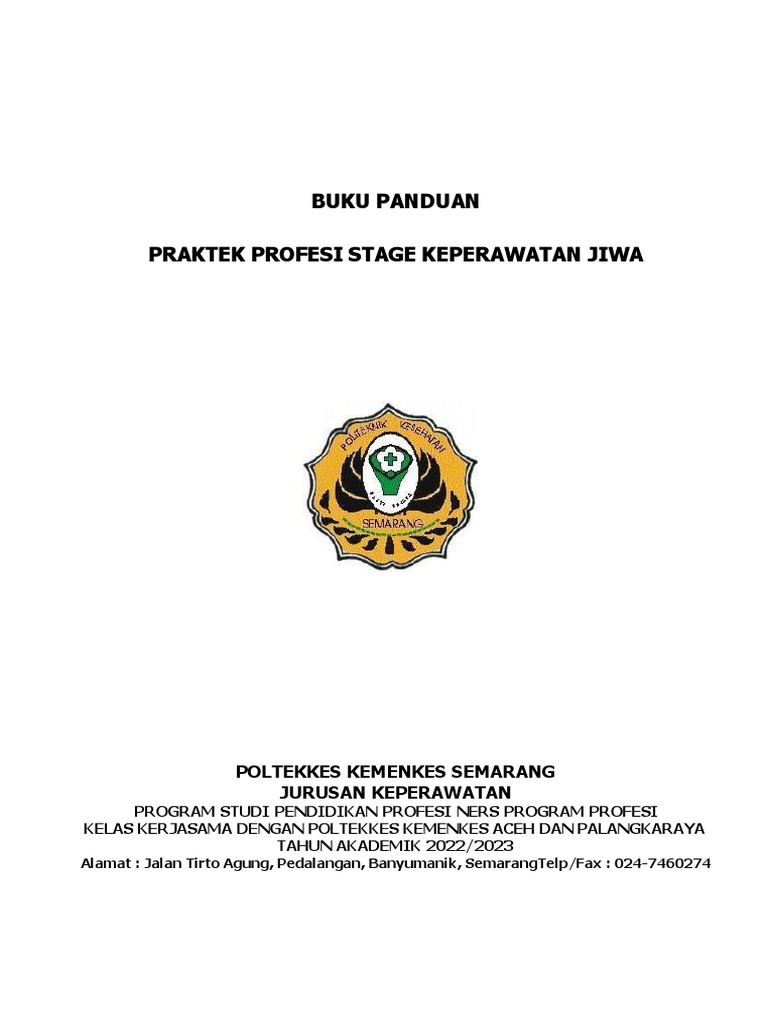 Panduan Praktek Keperawatan Jiwa Ners Akt 8 - No | PDF