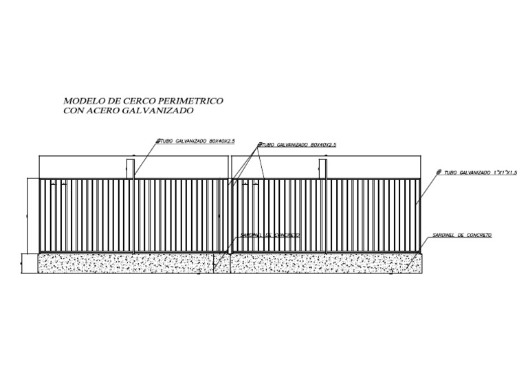 Modelo de Cerco Metalico | PDF