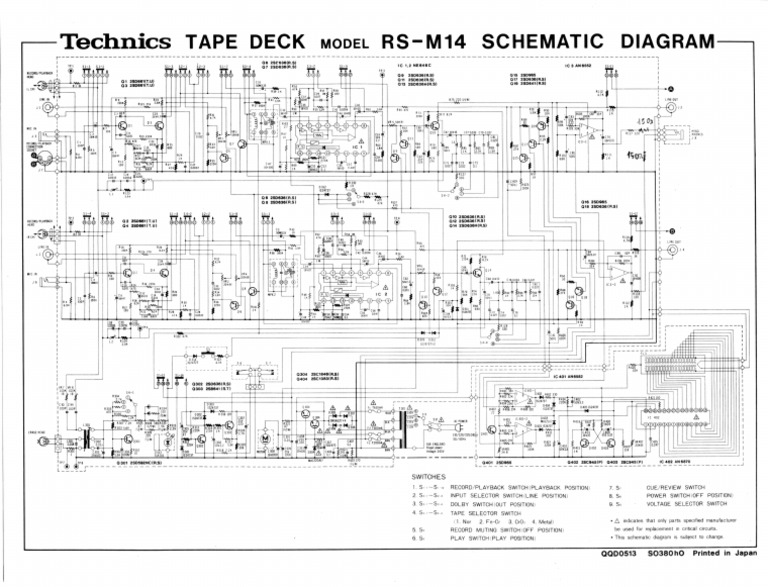 Technics rs-m14 Schematic | PDF