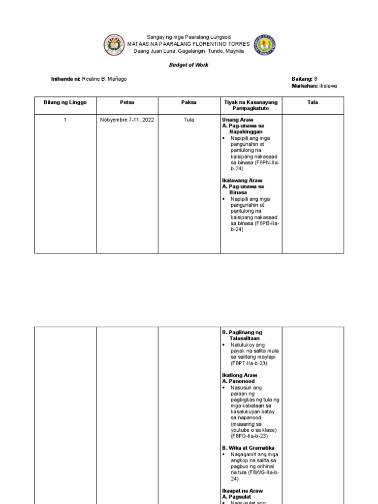 Manago Bow Grade-8 Q2 | PDF