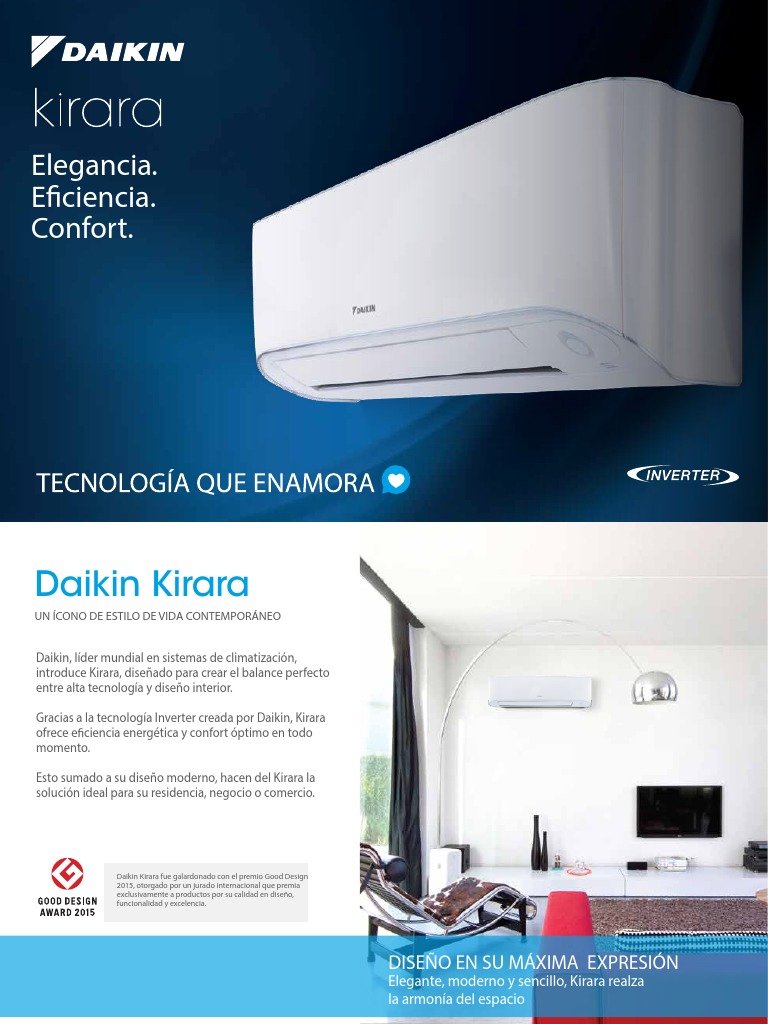 Kirara Serie Vz+mini-Split 20seer Daikin | PDF | Uso eficiente de energía