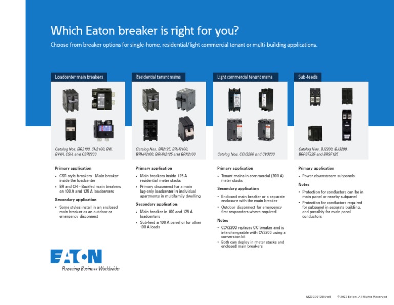 Eaton Emergency Disconnect Which Breaker | PDF | Manufactured Goods ...