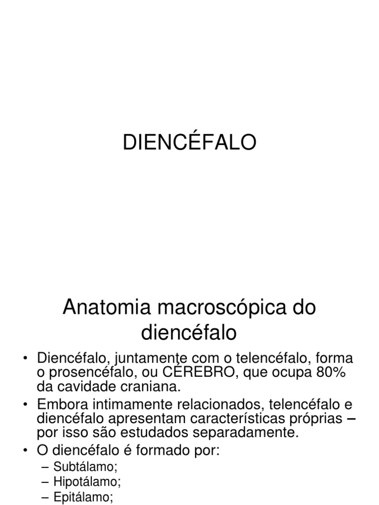 Dien Cefalo | PDF | Hipotálamo | Neurociência