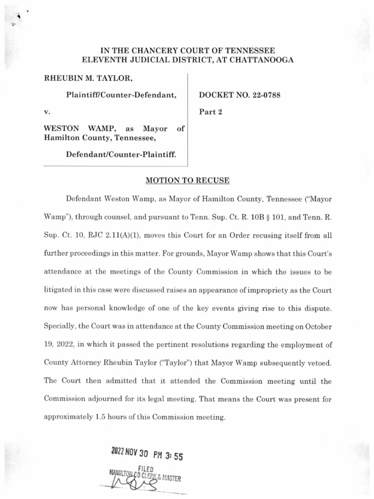 Motion To Recuse | PDF