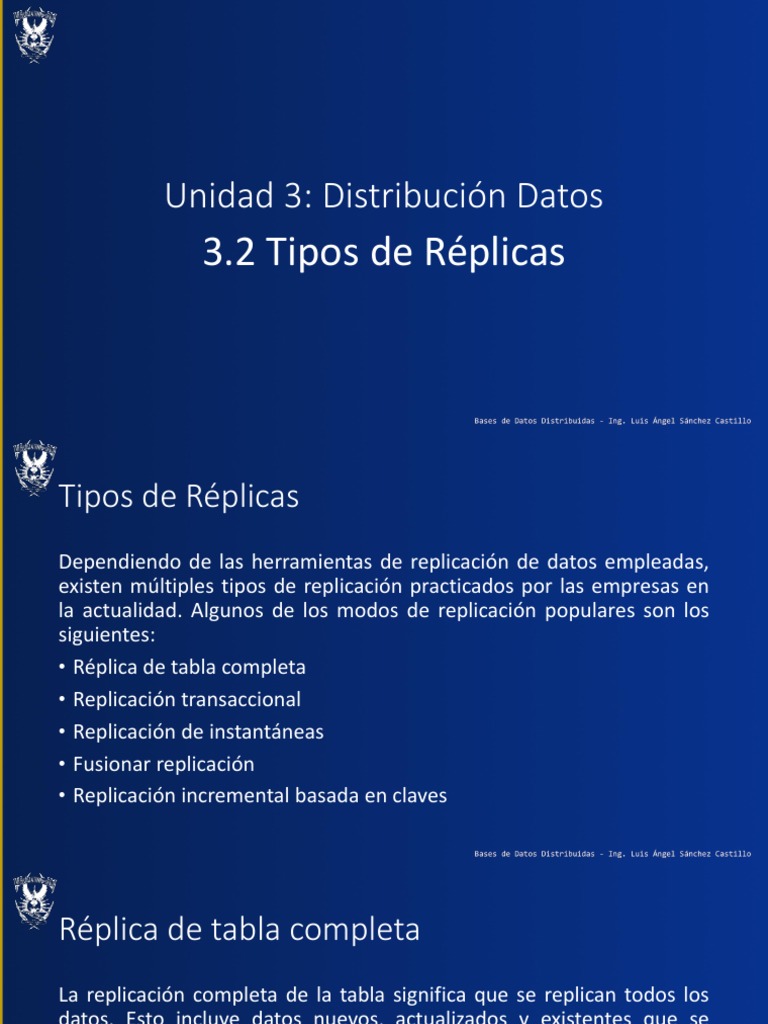 3.2 TIpos de Replicas | PDF