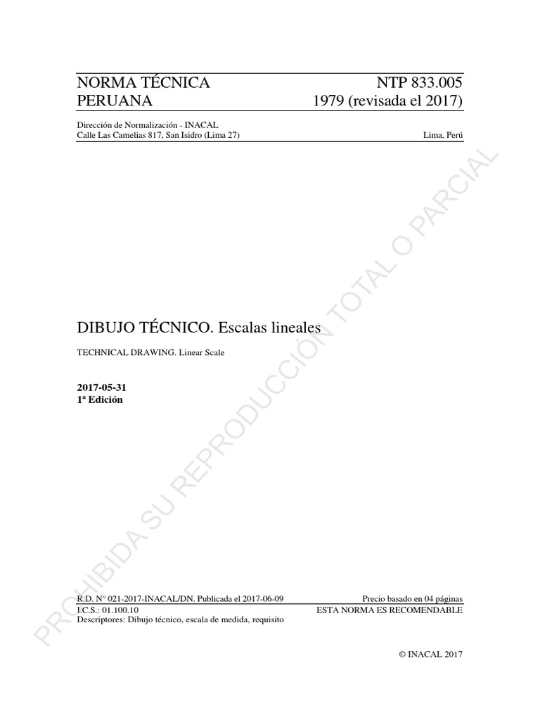 Norma Técnica NTP 833.005 Peruana 1979 (Revisada El 2017) : 2017-05-31 ...