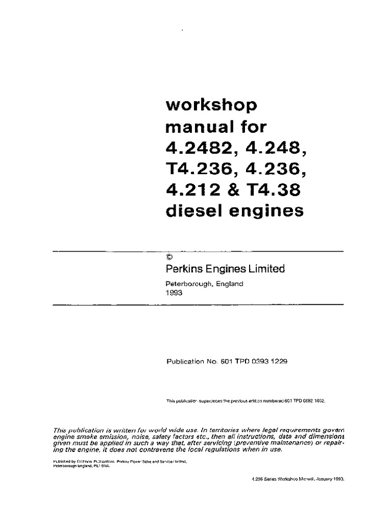 4236 Workshop Manual | PDF