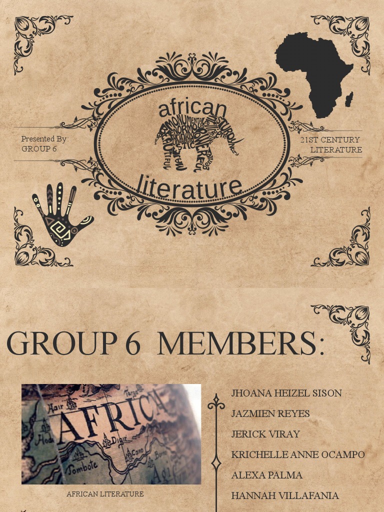AfricanLiterature Group6 12 STEM2 | PDF | African Literature | Africa