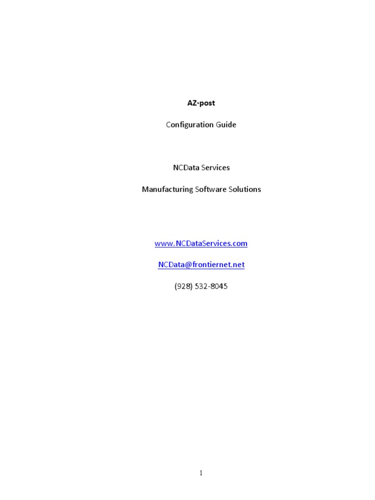 AZPost Configuration Guide | PDF | Parameter (Computer Programming ...