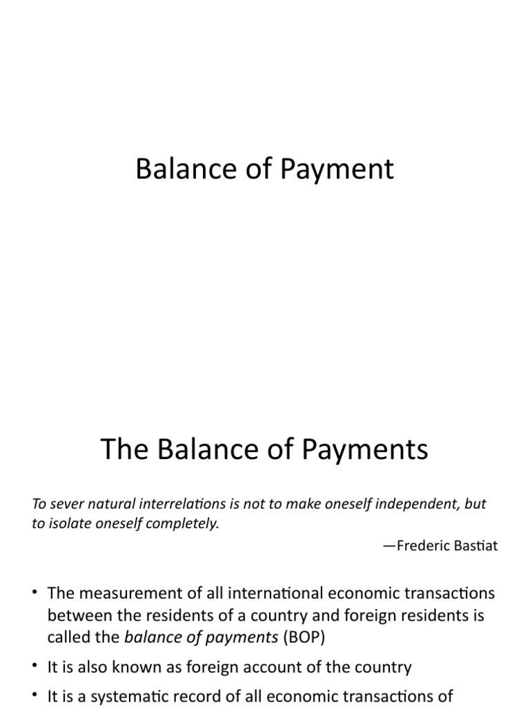 4 Balance of Payment | PDF | Balance Of Payments | Exchange Rate