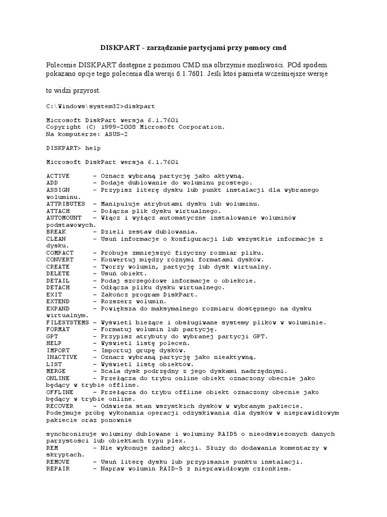 DISKPART Teoria | PDF