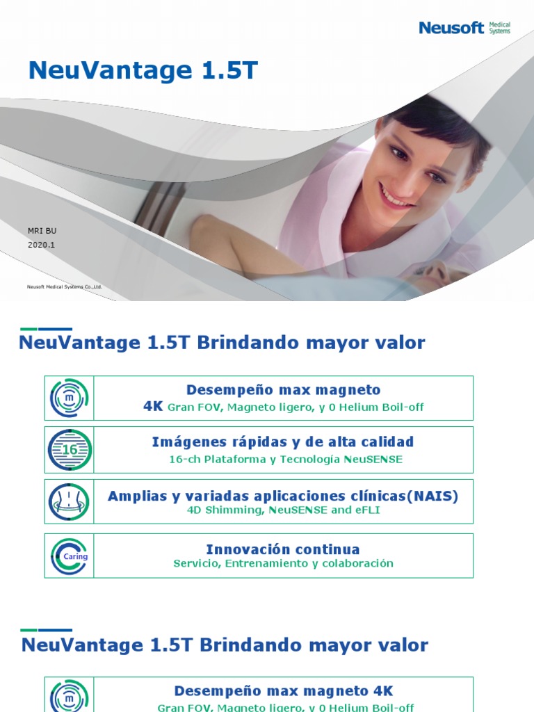 NeuVantage 1.5T: Un sistema de resonancia magnética de alto rendimiento con imágenes rápidas y ...