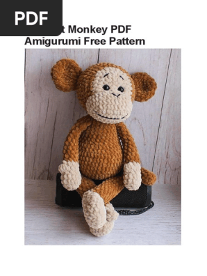 Cheeky Monkey Amigurumi Free Pattern
