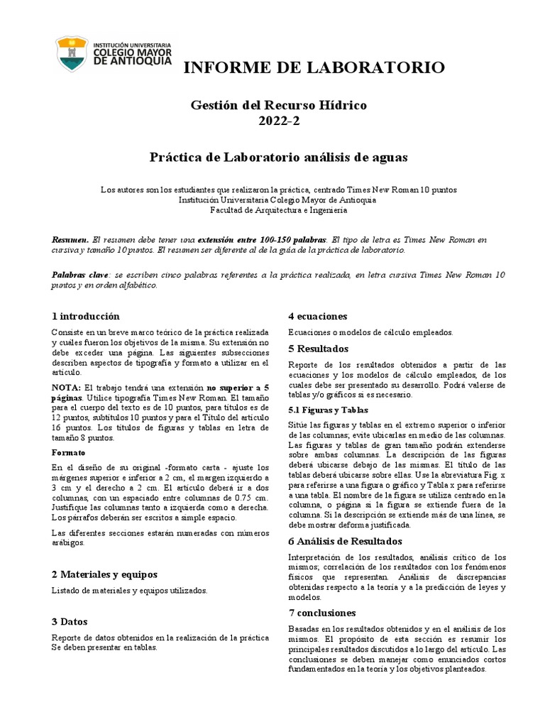 Informe de Practica de Laboratorio | PDF | Tipografía