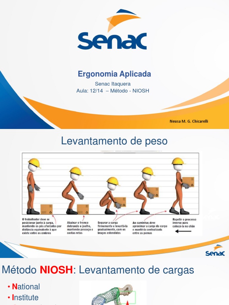 Aula 12 - Ferramenta Ergonômica - NIOSH | PDF
