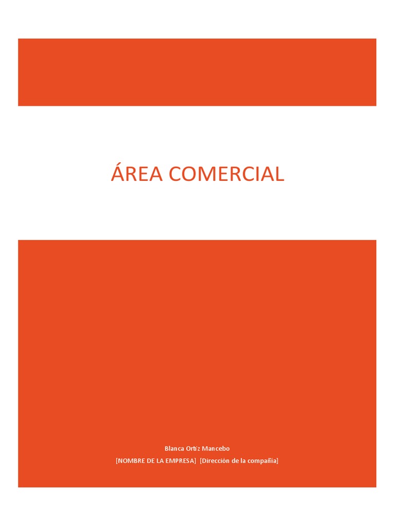 Área Comercial | PDF | Marketing | Comportamiento