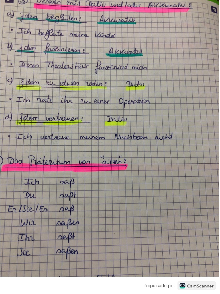 Der Die Das Akkusativ Dativ Tabelle