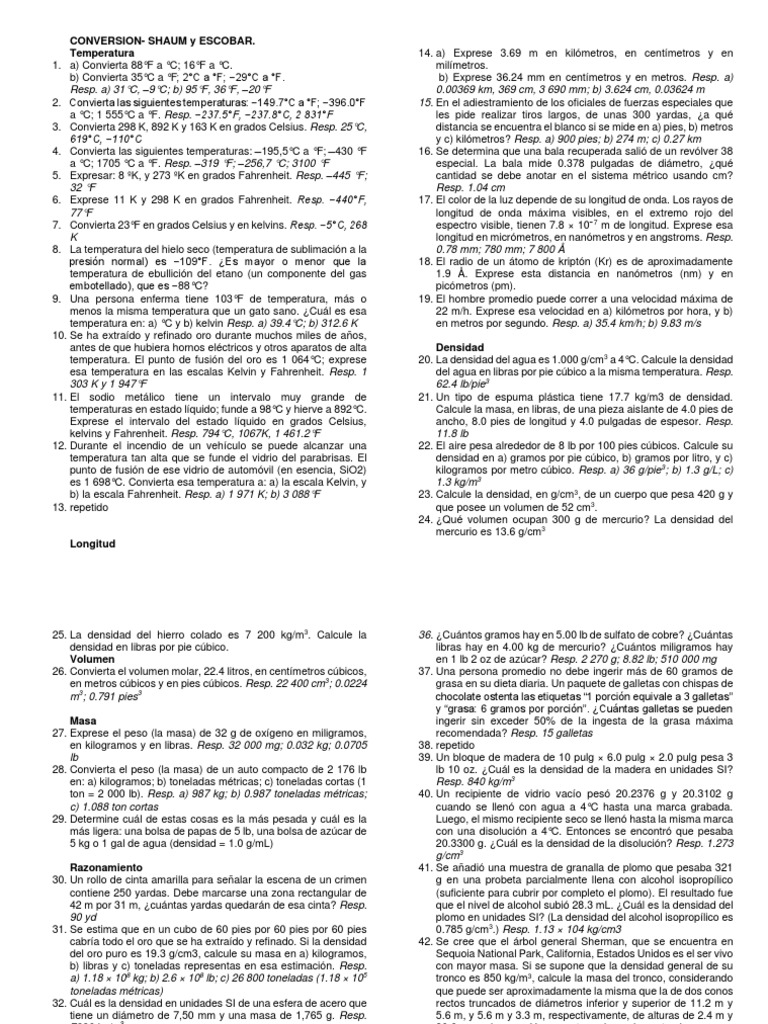 Deber Conversiones | PDF | Celsius | Sistema Internacional de Unidades