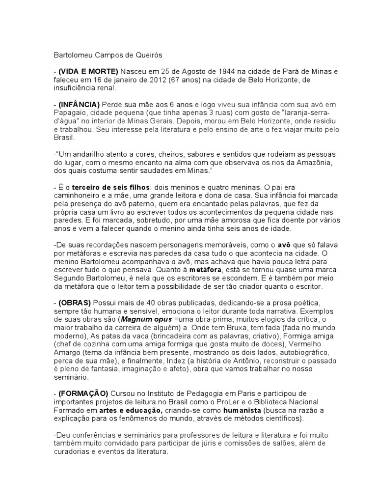 Bartolomeu Campos de Queiros | PDF | Liberdade | Crítica