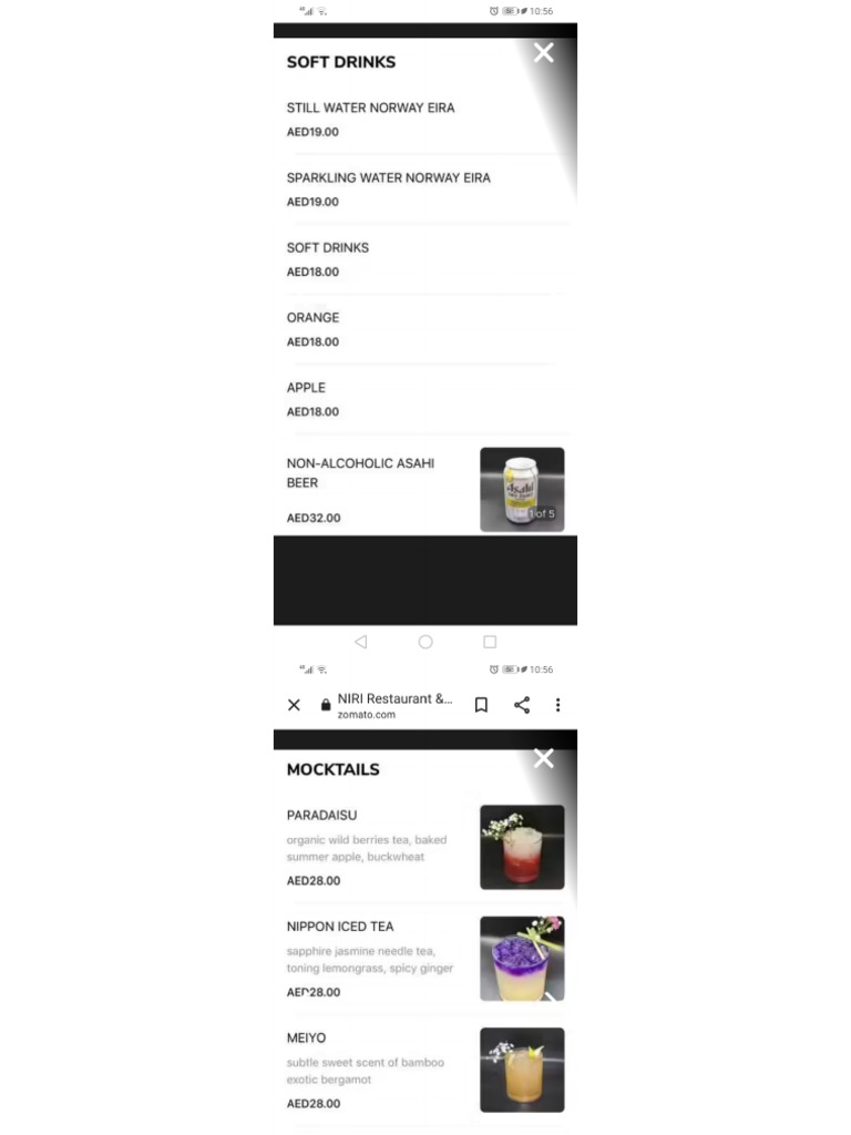 Non Alcoholic Drinks Menu | PDF