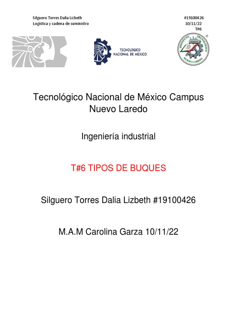 T6 Tipos de Buques | PDF | Gas natural licuado | Buques