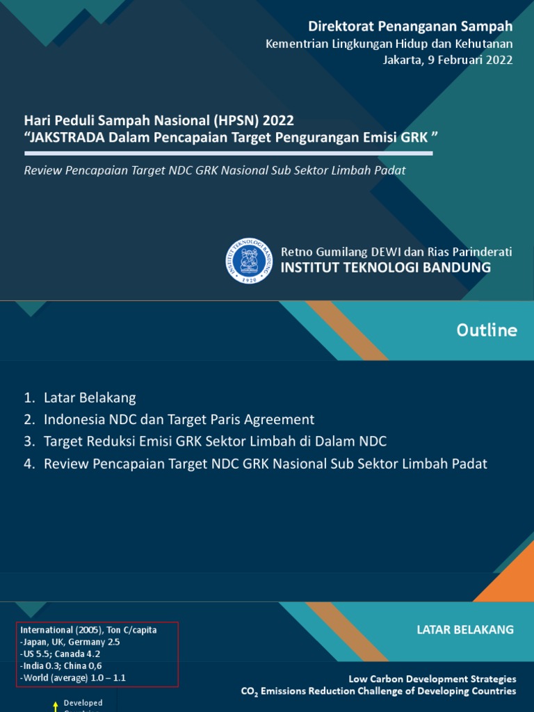 Peran Jakstrada Dalam Mencapai Target NDC | PDF | Sewage Treatment | Climate Change Mitigation