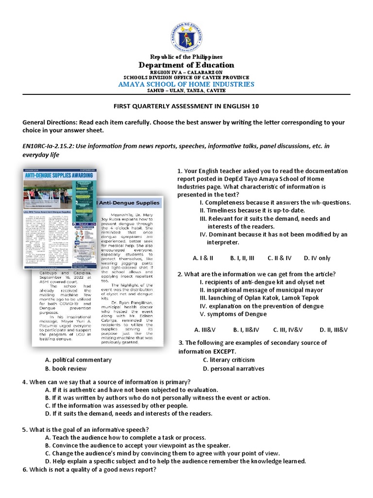 Exam 1st - QA - G10-1 | PDF | Reading Comprehension | Steve Jobs