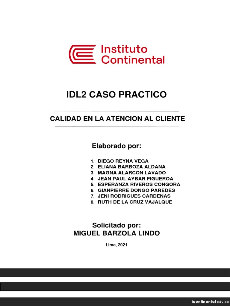 Idl2 Caso Practico | PDF | Cliente | Business