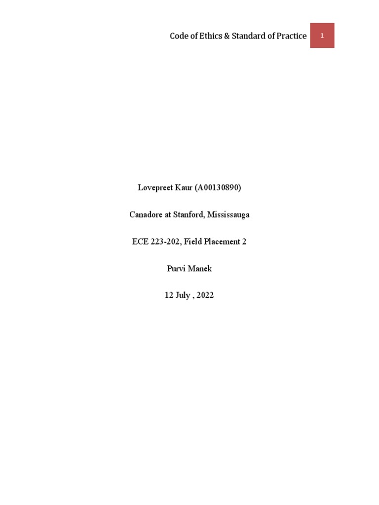 Code of Ethics 1 | PDF | Early Childhood Education | Pedagogy