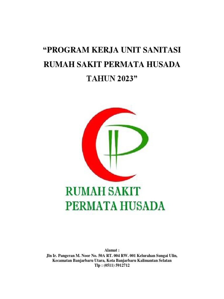 Program Kerja Unit Sanitasi Rs Permata Husada Tahun 2023 | PDF