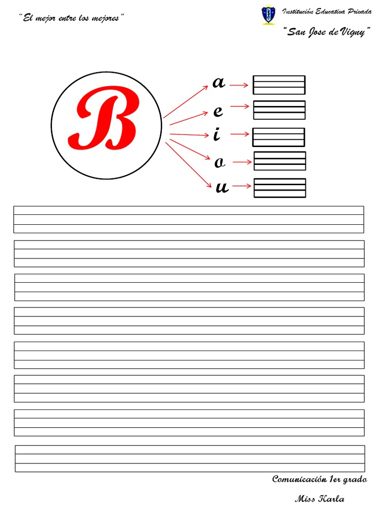 Consonante Ba - Be - Bi - Bo - Bu | PDF