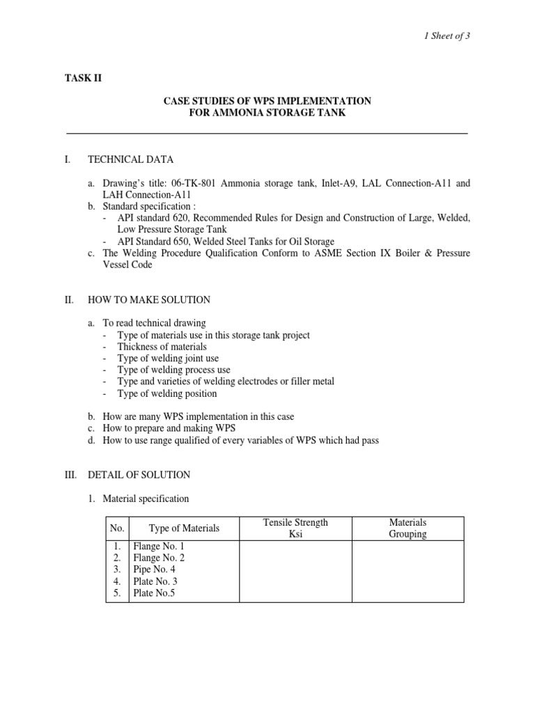 Case Studies of WPS Implementation (Taskii) | PDF | Welding | Construction