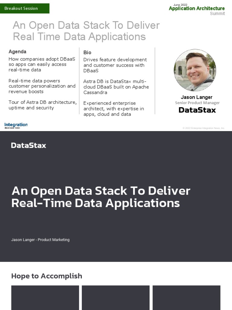 An Open Data Stack To Deliver Real Time Data Applications Slide | PDF | Cloud Computing ...