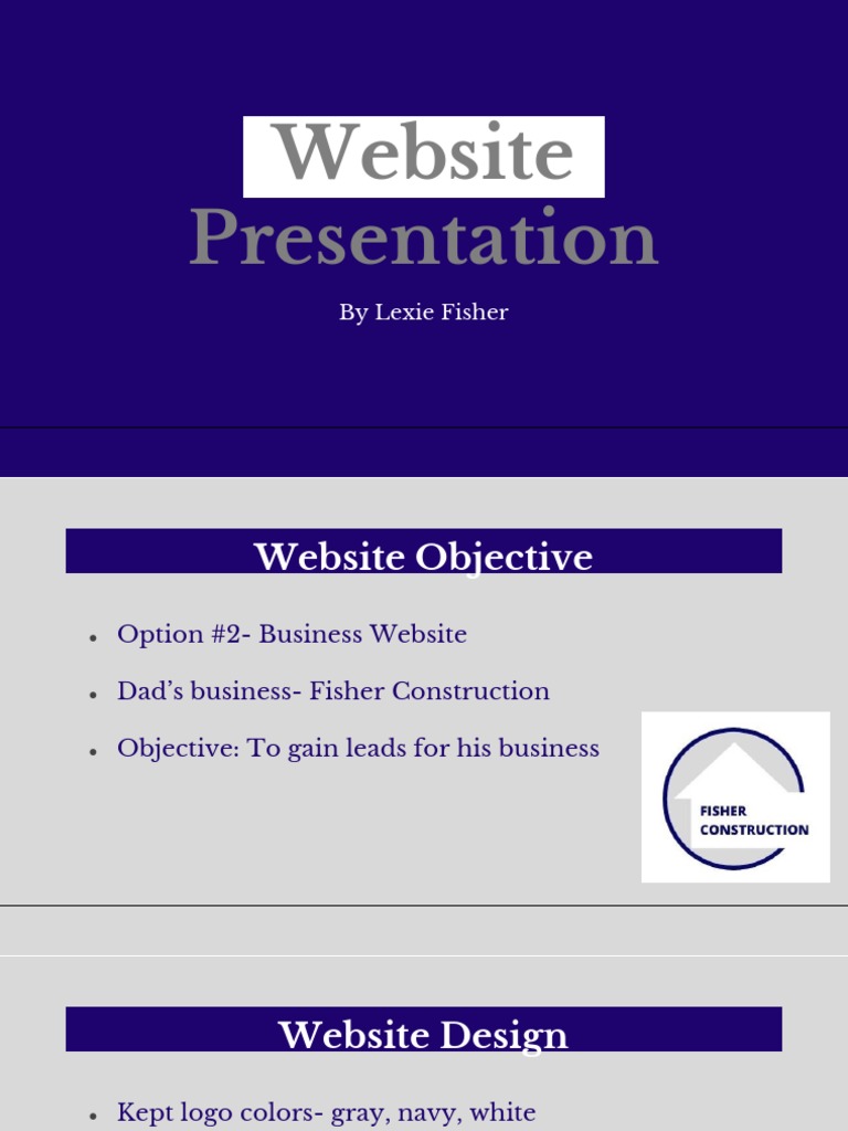 Website Presentation | PDF