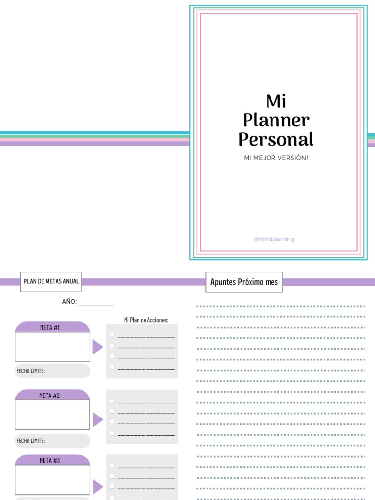 Planner Imprimible-En Cuadernillo-COLOR LILA-1 | PDF