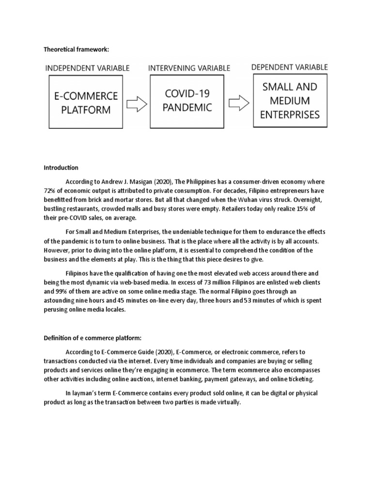 Theoretical Framework | PDF | E Commerce | Small And Medium Sized ...
