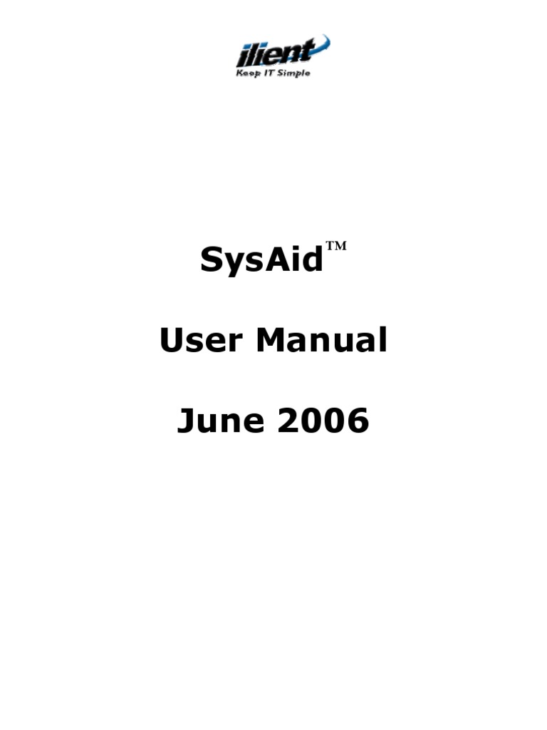 Sysaid User Manual | PDF | Active Directory | User (Computing)