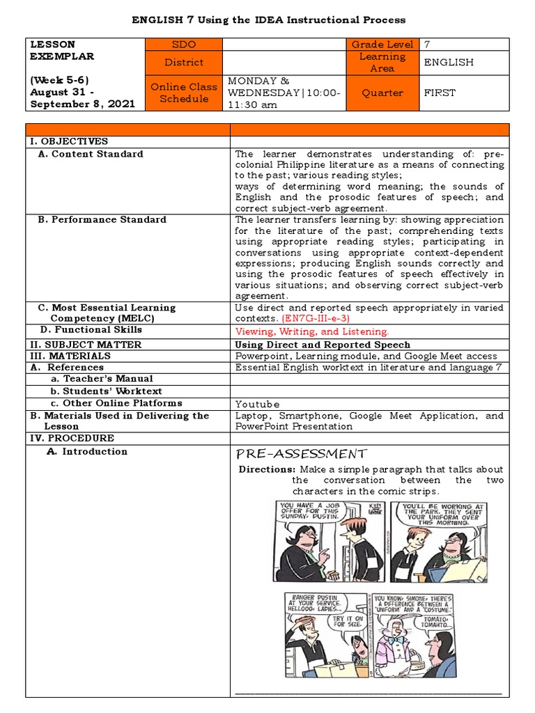 LE in English 7 (Q1-W5-6) | PDF | Learning | Cognition