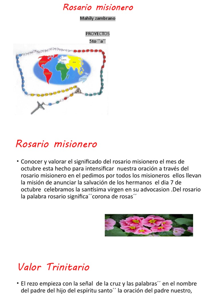Significado del Rosario Misionero | PDF | Rosario | Oración