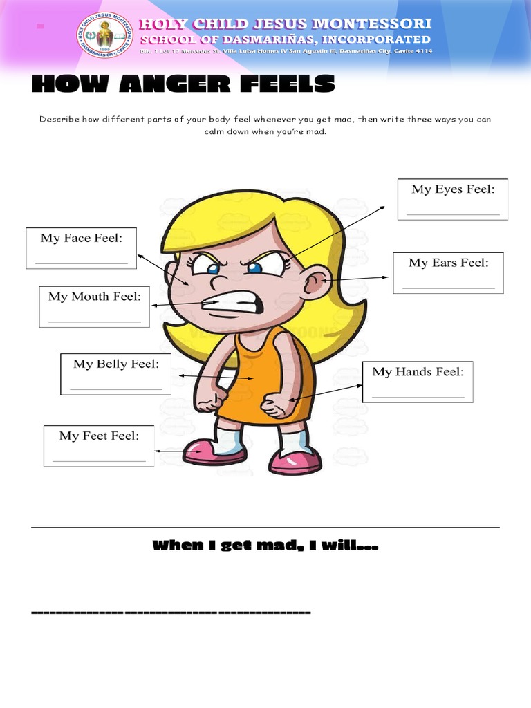 Primary How Anger Feels | PDF | Self-Improvement