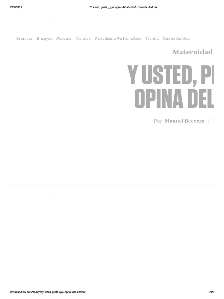 Becerra (Revista Anfibia) | PDF | Ciencias sociales